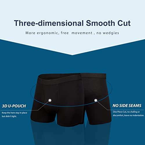 BAMBOO COOL Men's 360° Breathable Mesh Underwear Moisture-Wicking Boxer ...